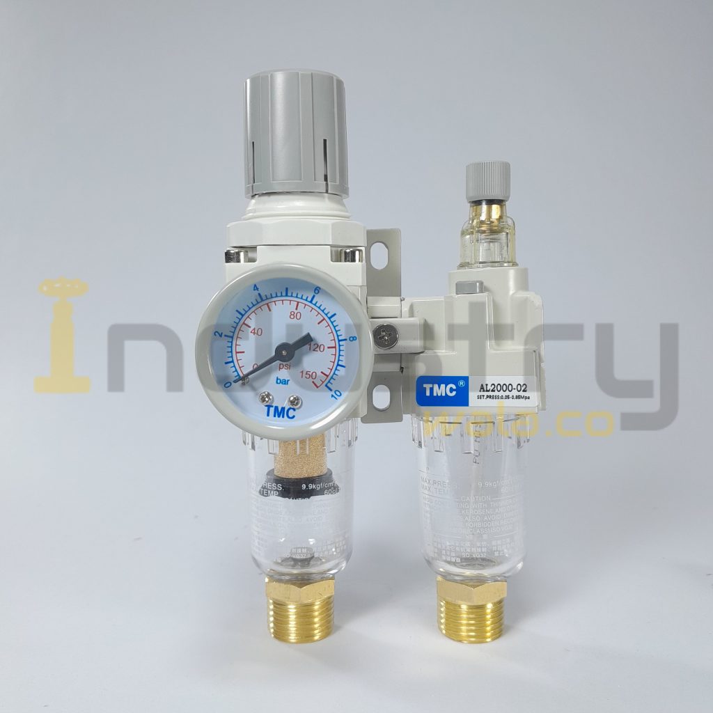 FRL (Filter, Regulator and Lubricator) with Metal Guard - Industrywala
